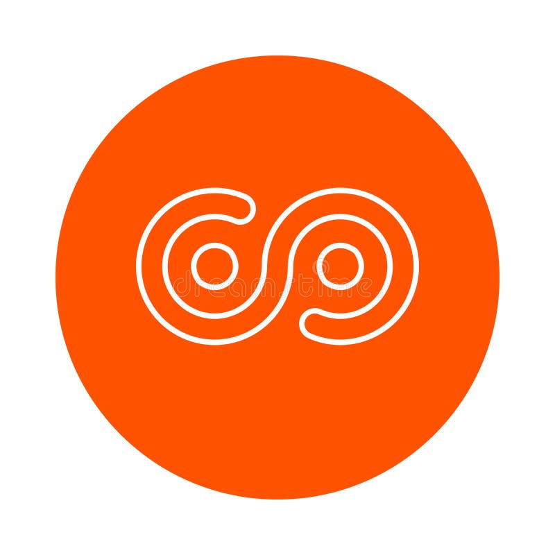 Titcoin Crypto Currency Image, Round Monochrome Linear Icon, Simple ...