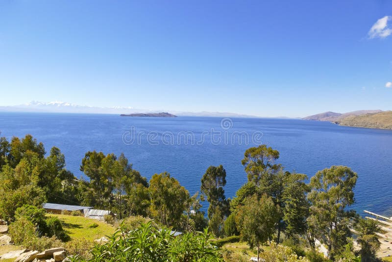 Titicaca Lake Seen from Isla Del Sol Stock Photo - Image of nice, isla ...