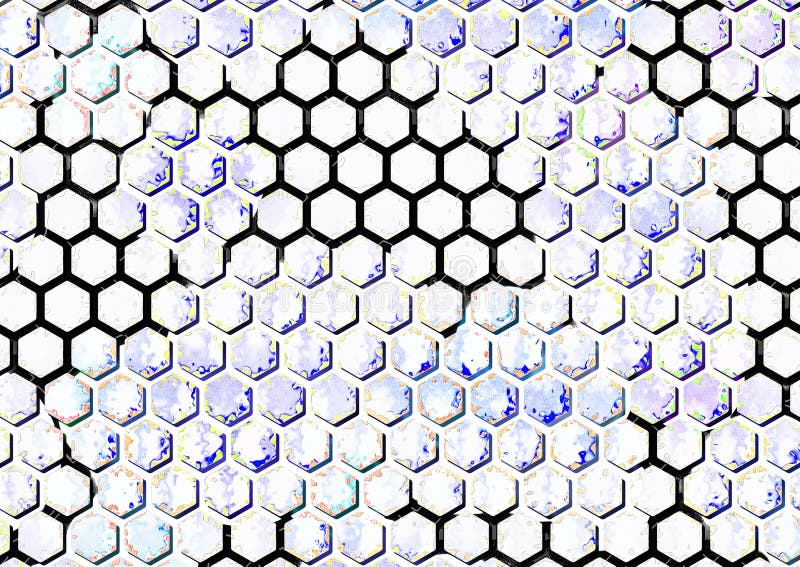Abstract Design Masterpiece: Hexagonal Pattern with Black and White ...