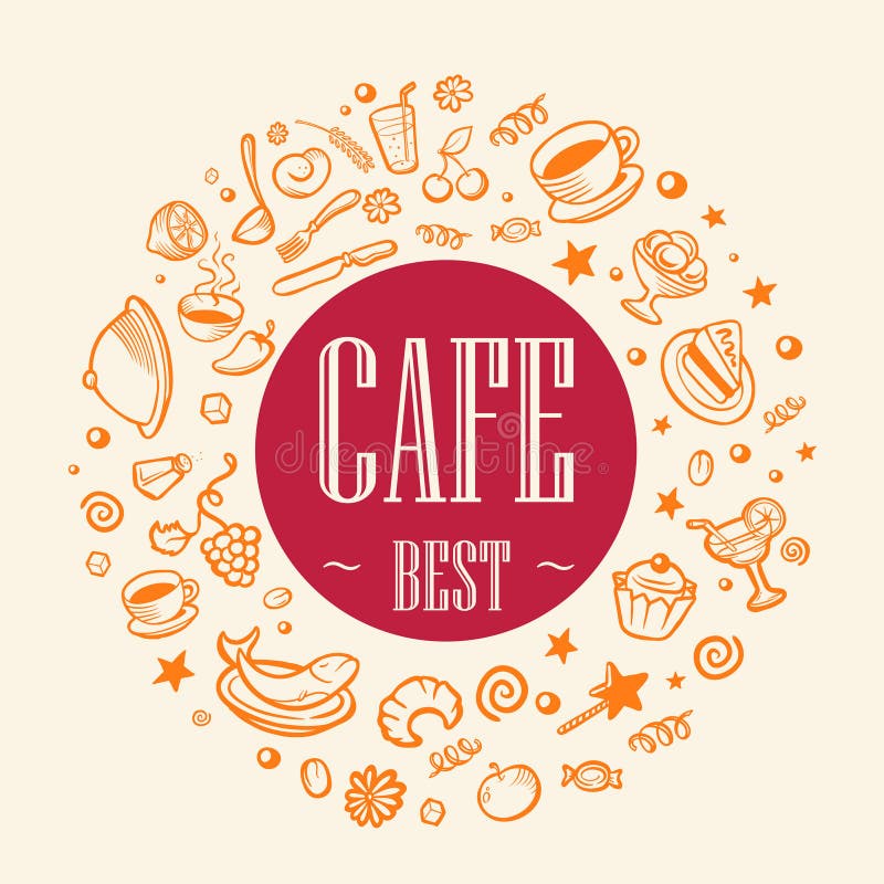 Title best cafe stock illustration. Illustration of decoration - 37061971