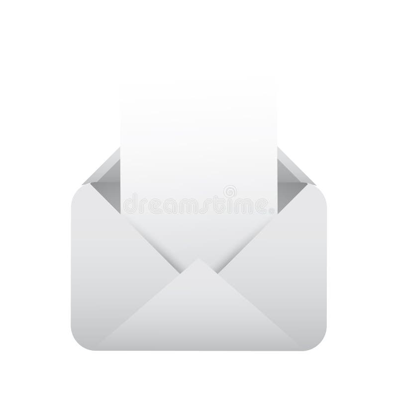 Title: Blank White Paper in an Envelope - Mail, E-Mail, Message Arrival ...