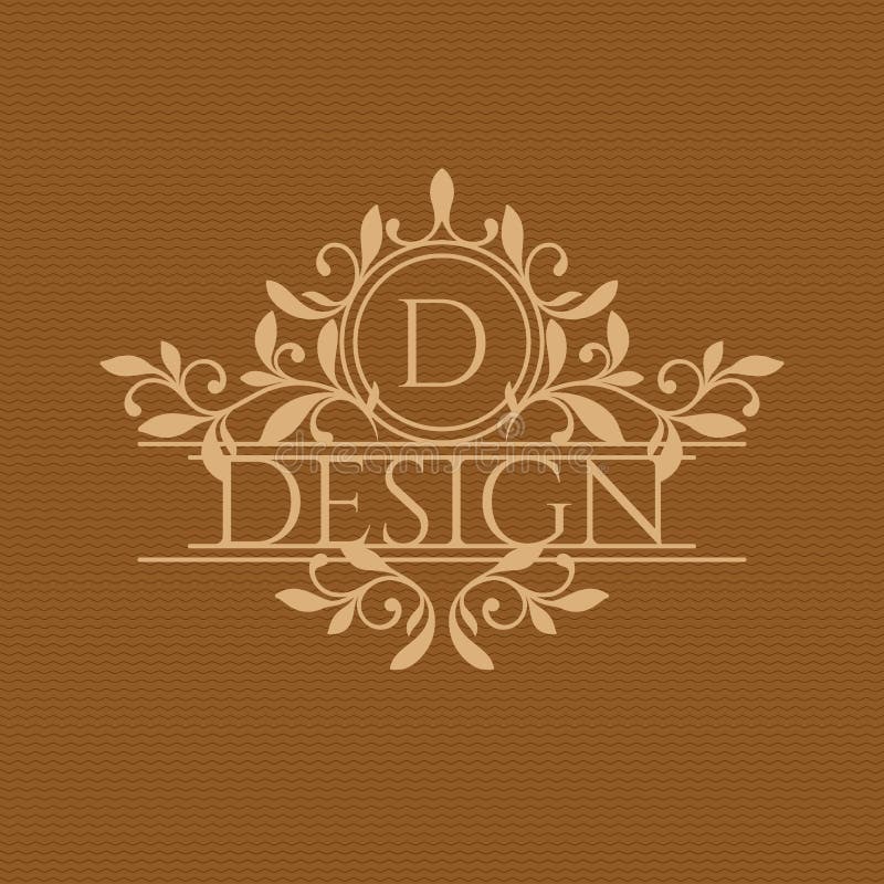 Title Border with Monogram. Classic Floral Ornament Stock Vector ...