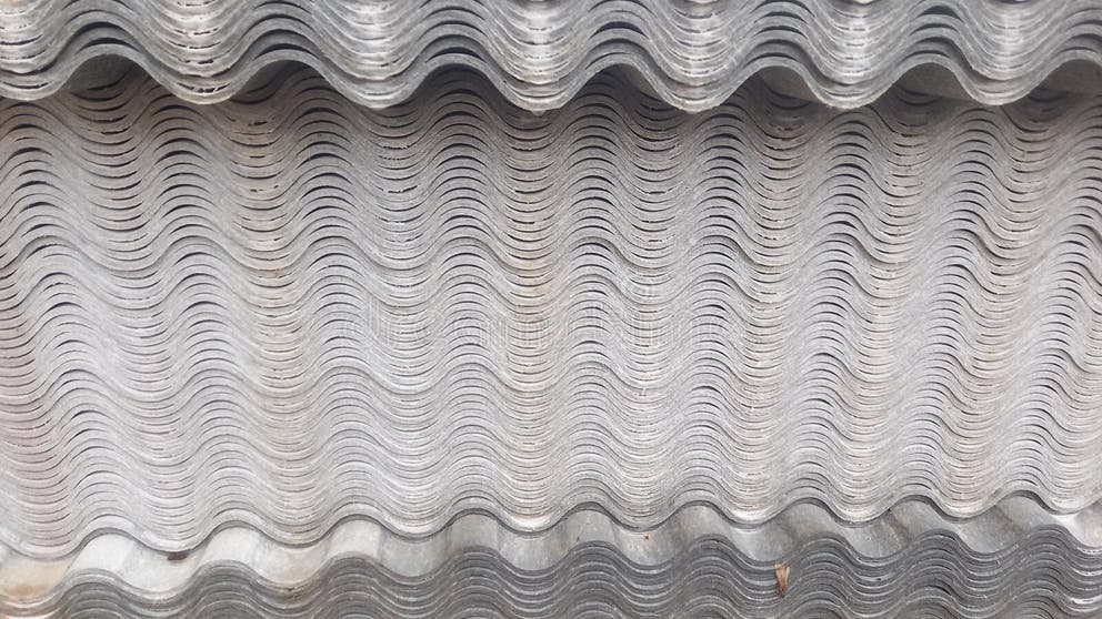 Close-Up of Stack of Corrugated Metal Roofing Sheets Outdoors Stock ...