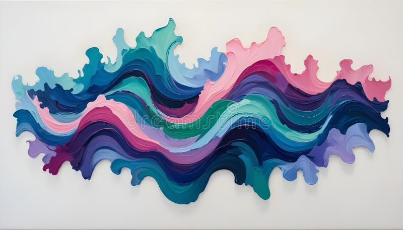 Title: Colorful Abstract Waves of Fluid Light. Dynamic Texture ...