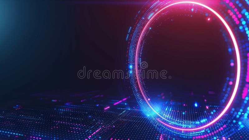 Title Design in Round or Circle Frame. Background or Banner for Digital ...