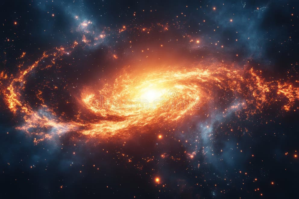 Galactic Astronomy, Title Dynamic Nebula Showcasing Cosmos and Supernova for Science Enthusiasts ...