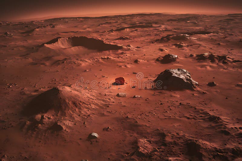 Exploring the Landscape of Mars: a Vision of the Red Planet Stock ...