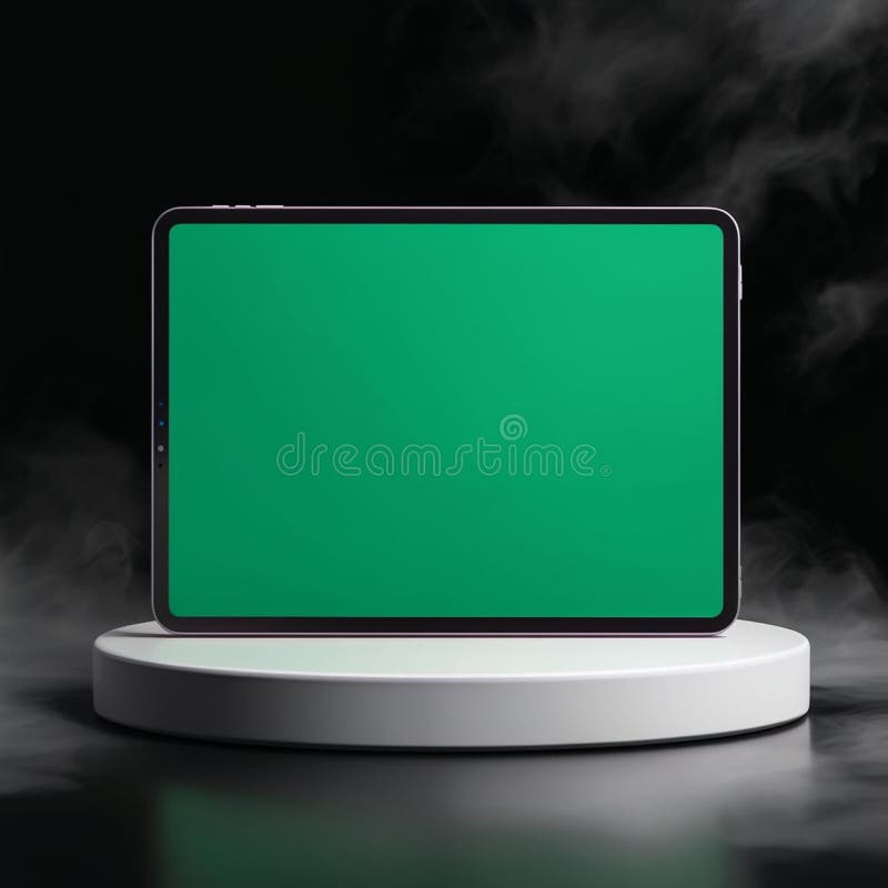 Title: Green Screen Tab Mockup. Stock Image - Image of displayed, light ...