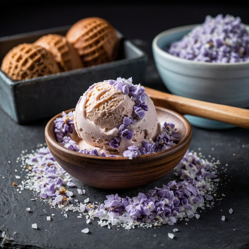 A Palette of Sweetness: Chocolate, Lavender, and Purple Pearls Stock ...