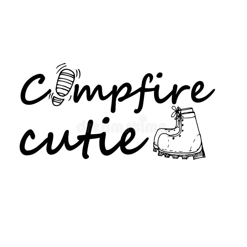 Title, Inscription, Lettering, Caption, Doodle Forest Camping Design ...