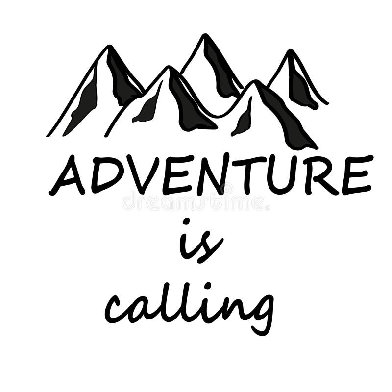 Title, Inscription, Lettering, Caption, Doodle Forest Camping Design ...