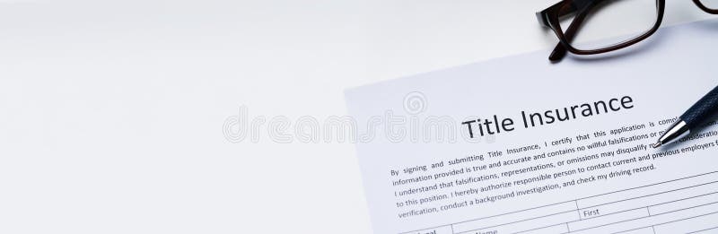 Title Insurance Contract Paper Stock Image - Image of insurance ...