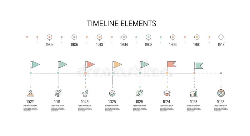 **Title:** Modern Timeline Infographic Design with Flags and Milestones ...