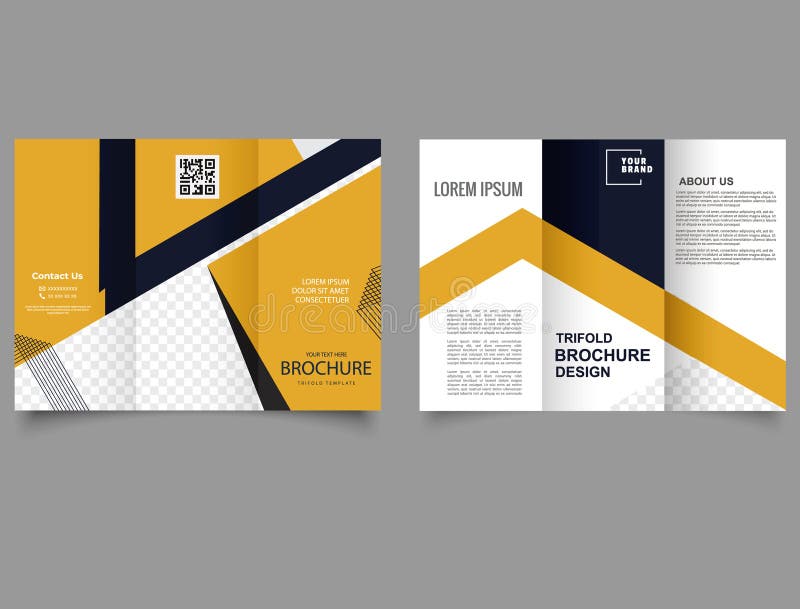 Title Page of Trifold Brochure. Vector Editable Template Stock Vector ...