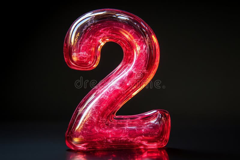 The Title of this Piece is Glowing Number Two, Dark Studio, Reflective ...