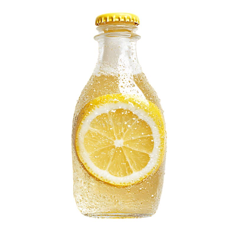 Title PNG Sparkling Lemonade Bottle Front View Against Transparent ...