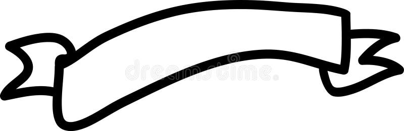 Title Ribbon Sketch stock vector. Illustration of border - 353427698