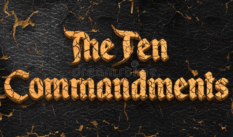 Title Slide for the `the Ten Commandments` Stock Illustration ...