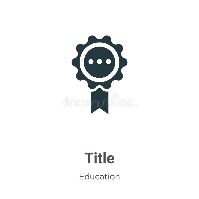 Title Icon In Different Style Vector Illustration. Two Colored And ...