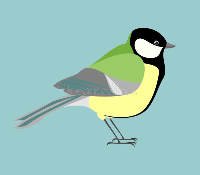 Cute Realistic Titmouse Bird Stock Illustrations – 124 Cute Realistic ...