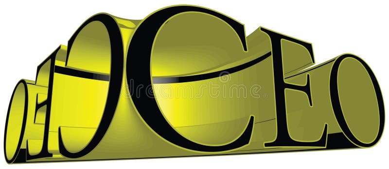 Titolo Di Direttore Generale Del CEO in 3D Giallo Illustrazione di ...