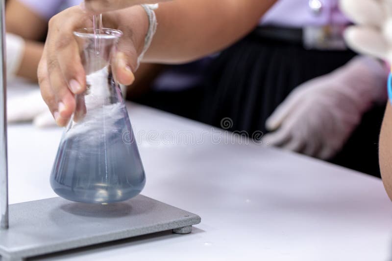 Titration Technique in the Laboratory. Stock Photo - Image of chemistry ...