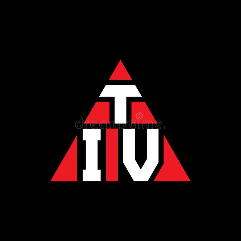 TIV Triangle Letter Logo Design with Triangle Shape. TIV Triangle Logo ...