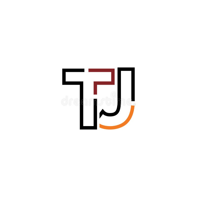 TJ Letter Logo Icon Design Template Elements Stock Vector ...