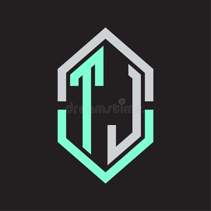 TJ Logo Monogram with Hexagon Shape and Outline Slice Style Stock ... TJ Logo Monogram with Hexagon Shape and Outline Slice Style Stock ...