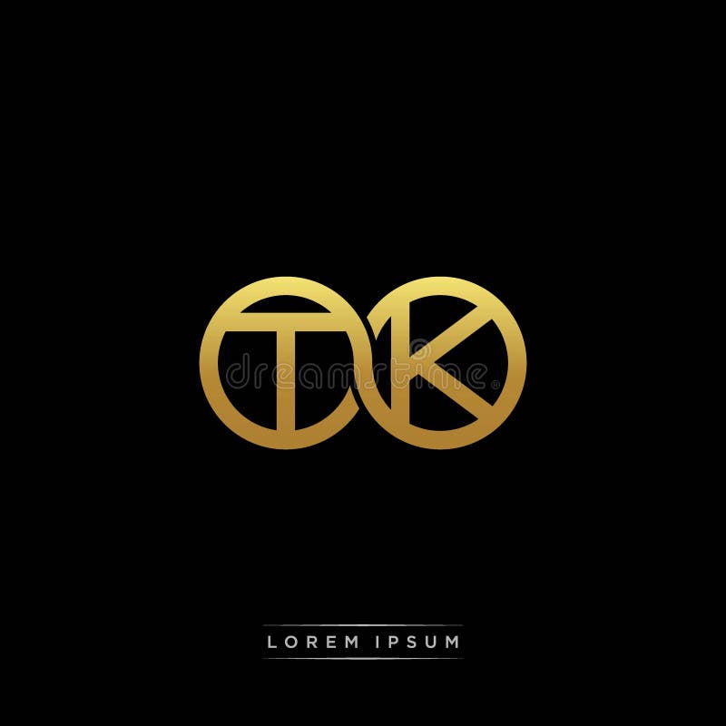 TK Initial Letter Linked Circle Capital Monogram Logo Modern Template ...