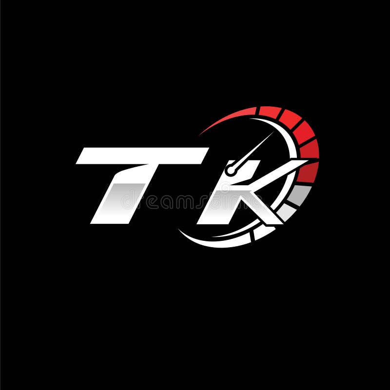 TK Logo Letter Speed Meter Racing Style Stock Vector - Illustration of ...