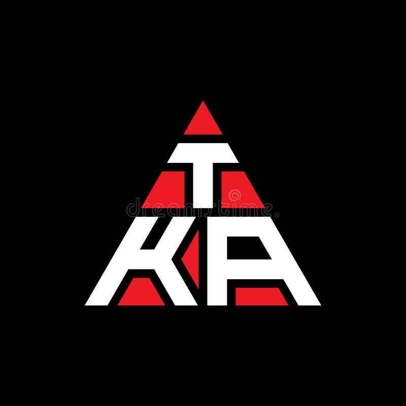 TKA Triangle Letter Logo Design with Triangle Shape. TKA Triangle Logo ...