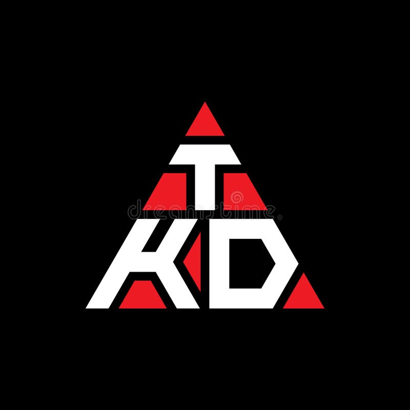 TKD Triangle Letter Logo Design with Triangle Shape. TKD Triangle Logo ...