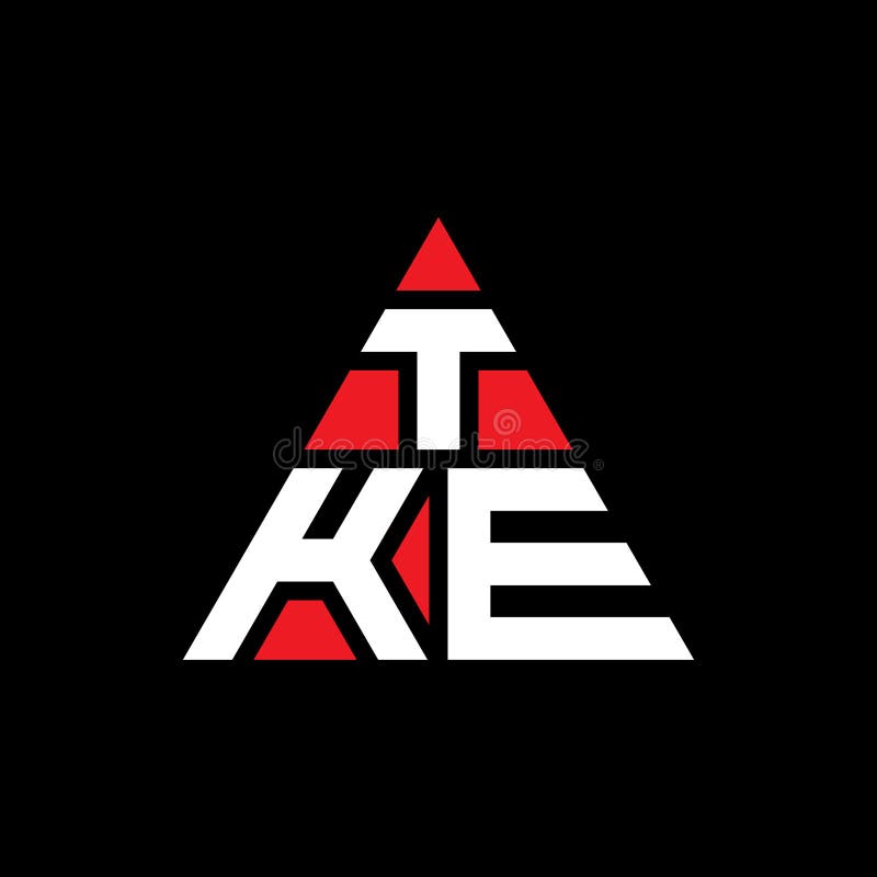 TKE Triangle Letter Logo Design with Triangle Shape. TKE Triangle Logo ...