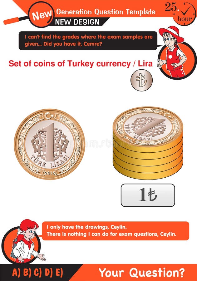 The Lira Coin Symbolised As Tl Concept, Kurus or Piastre Vector Color ...