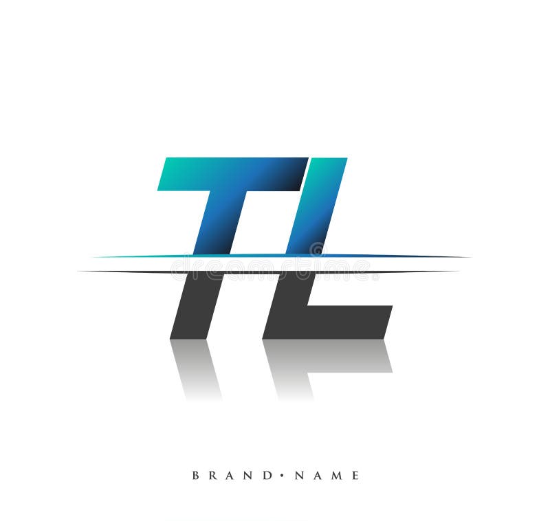 TL Initial Logo Company Name Colored Black and Blue, Simple and Modern ...