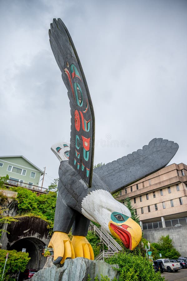 Tlingit Totem Poles in Ketchikan Editorial Stock Image - Image of ... Tlingit Totem Poles in Ketchikan Editorial Stock Image - Image of ...