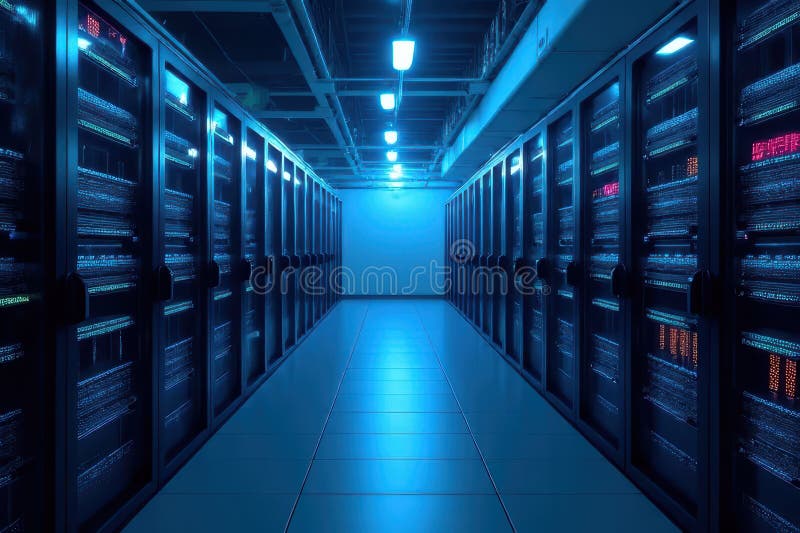 TLS Hosting and Modern Data Center Infrastructure Stock Illustration - Illustration of ...