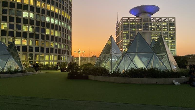 Tlv stock photo. Image of azrieli, towers, rooftop, night - 188843406