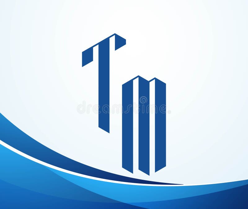 TM Alphabet Letter Logo Design Template Elements Stock Vector ...