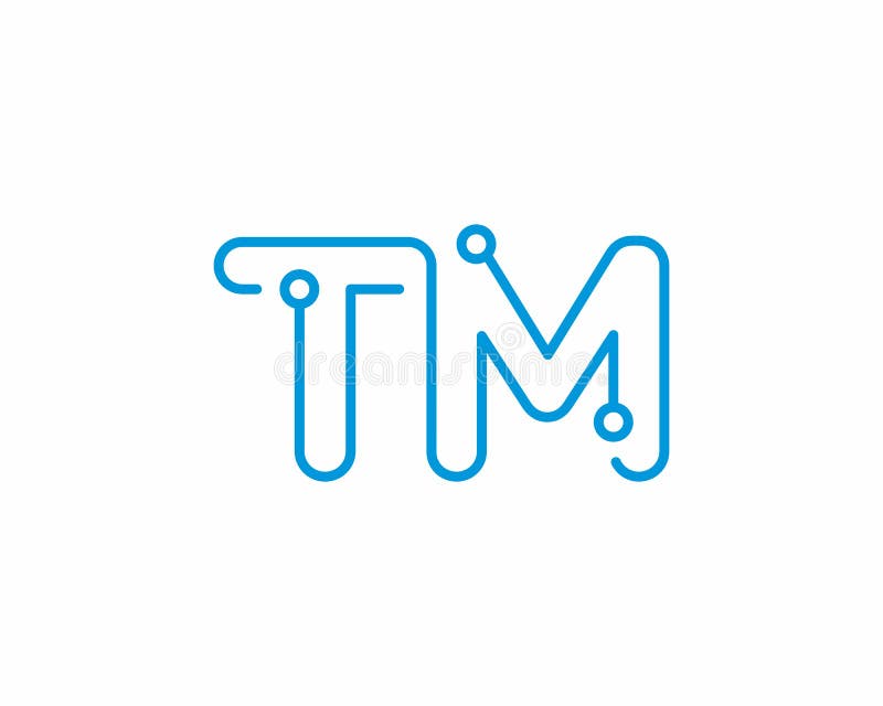 TM Letters Logo Design Vector 001 Stock Vector - Illustration of ...