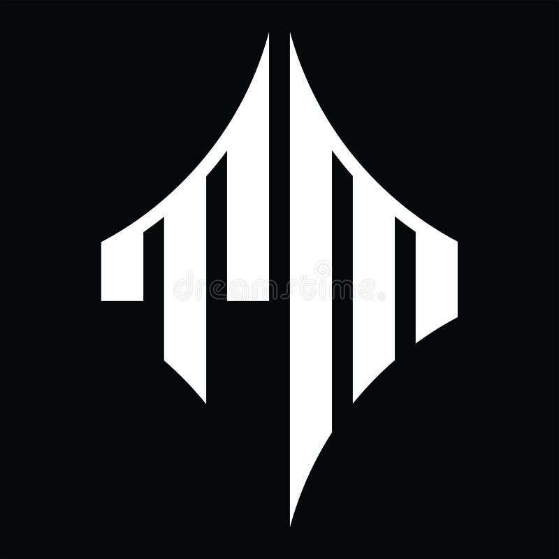 TM Logo Monogram with Diamond Shape Design Template Stock Vector ...