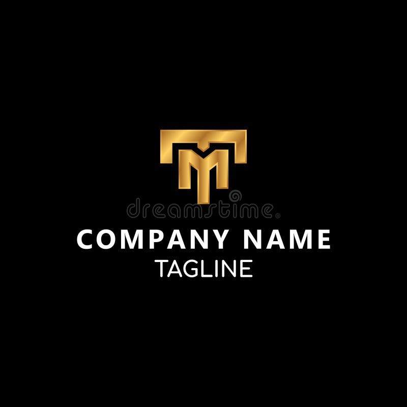 TM Monogram Initial Letters Vector Logo Template Stock Vector ...