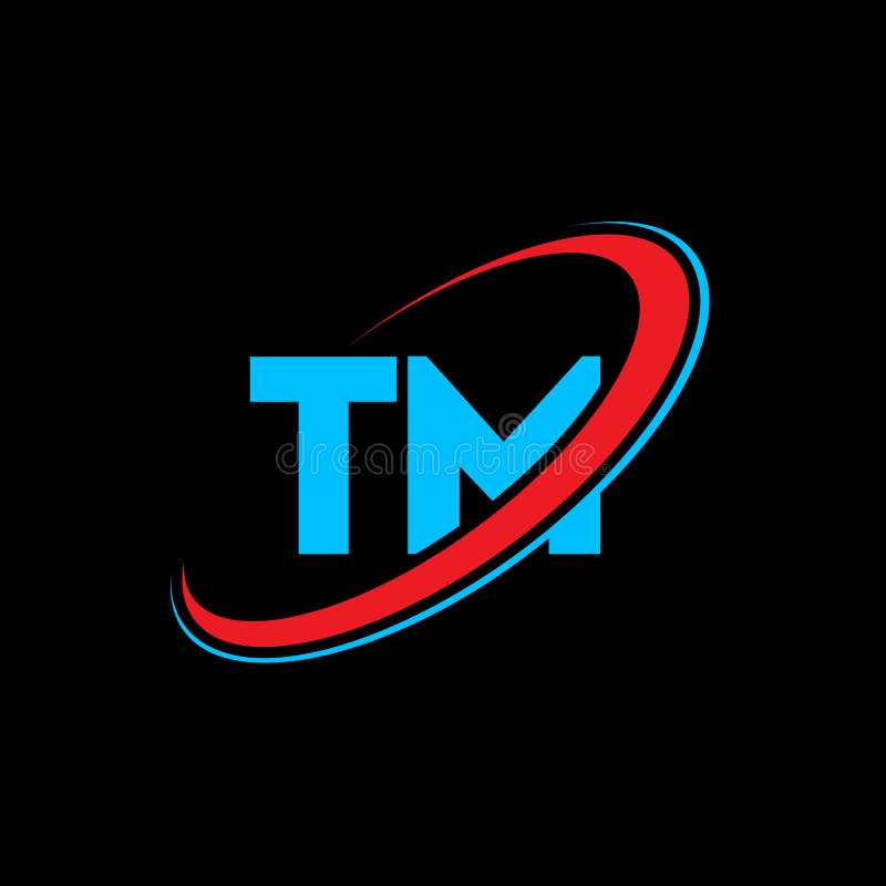 TM T M Letter Logo Design. Initial Letter TM Linked Circle Uppercase ...