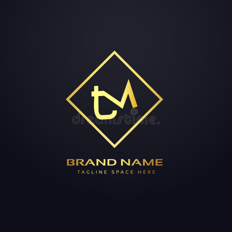 TM Text Logo Design stock vector. Illustration of label - 265358874