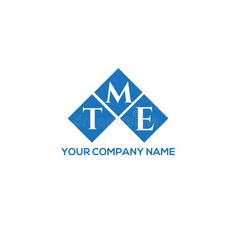 TME Letter Logo Design on WHITE Background. TME Creative Initials ...