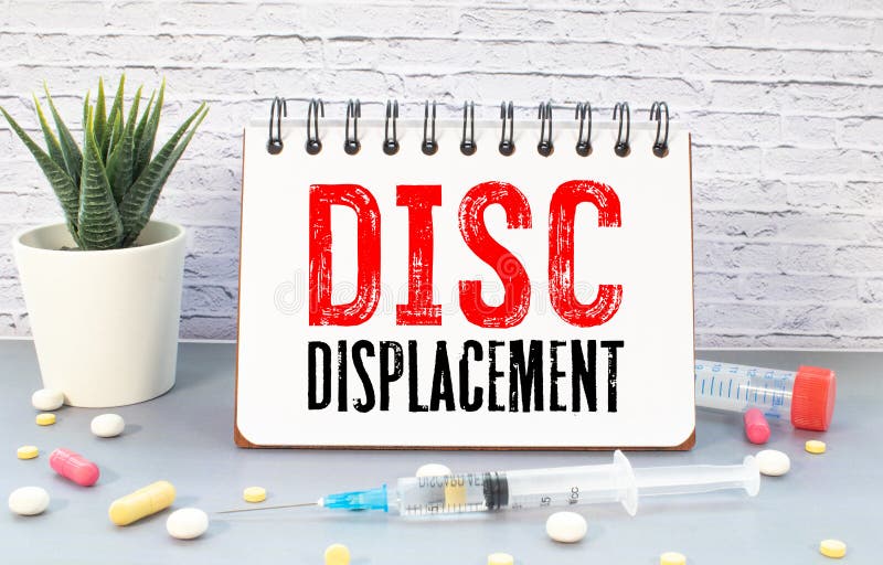 Text Disc Displacement on White Noteboock, Concept Stock Photo - Image ...