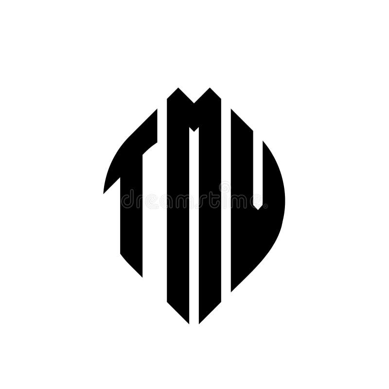 TMV Circle Letter Logo Design with Circle and Ellipse Shape. TMV ...