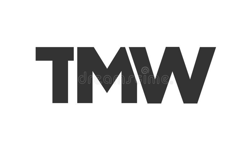 TMW Logo Design Template with Strong and Modern Bold Text. Initial ...