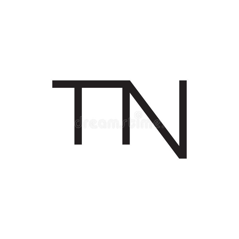 Icono Del Logotipo Del Vector De Letra Inicial De Tn Ilustración del ...